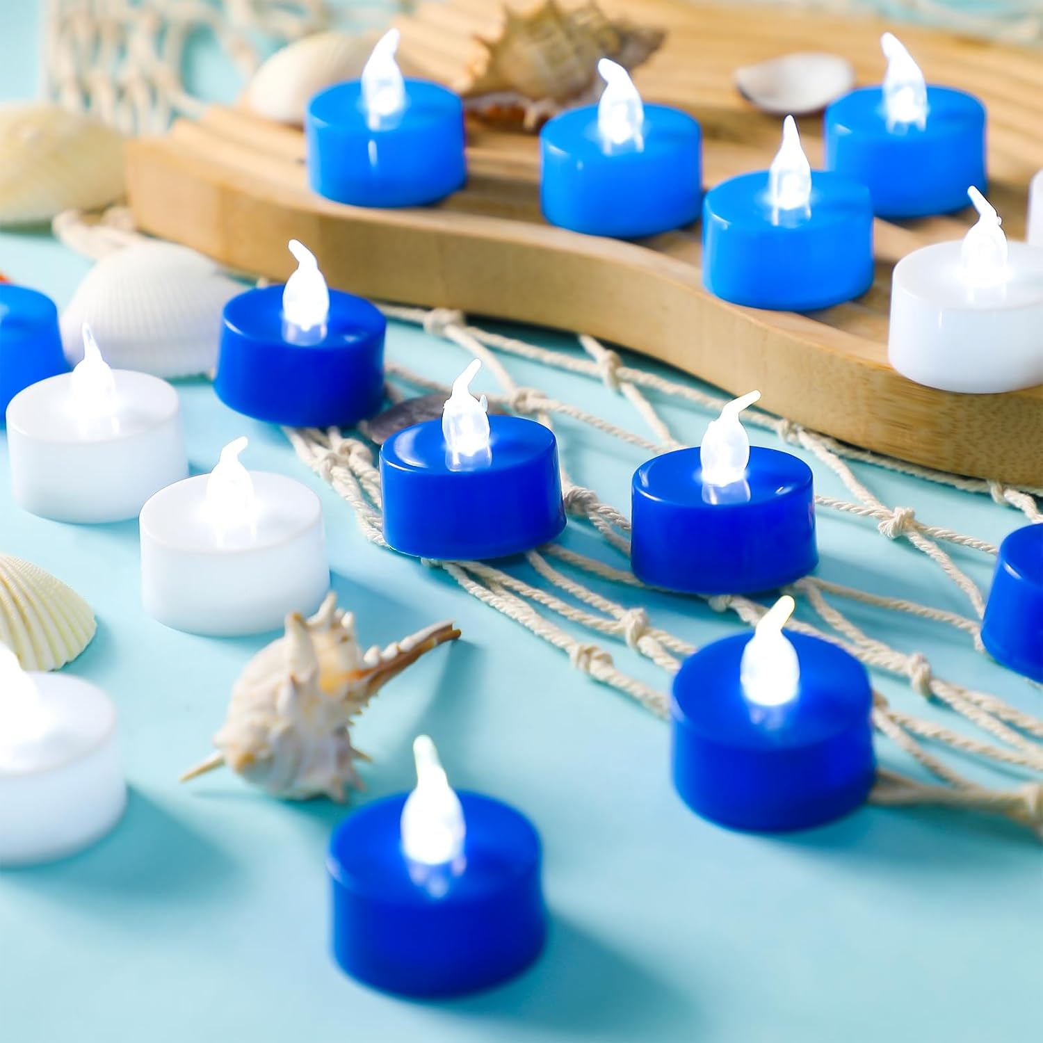 VIHOSE 72 velas sin llama, velas de té parpadeantes, velas eléctricas ...