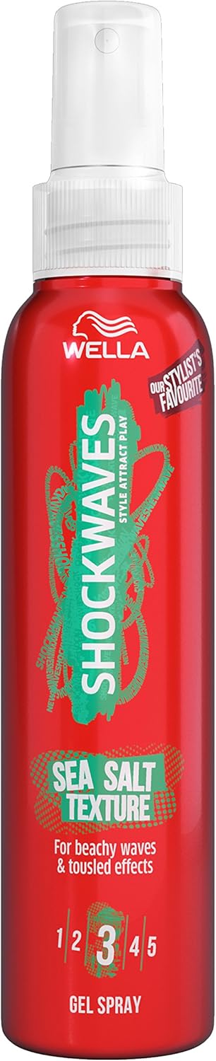 Wella Shockwaves Sea Salt Texture Gel Hairspray, 150ml : Amazon.co.uk ...