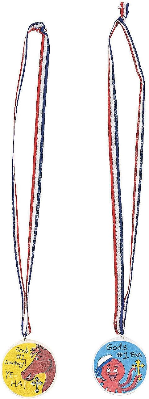 Amazon.com: Fun Express DIY Medals - Makes 24 Design Your Own Awards ...