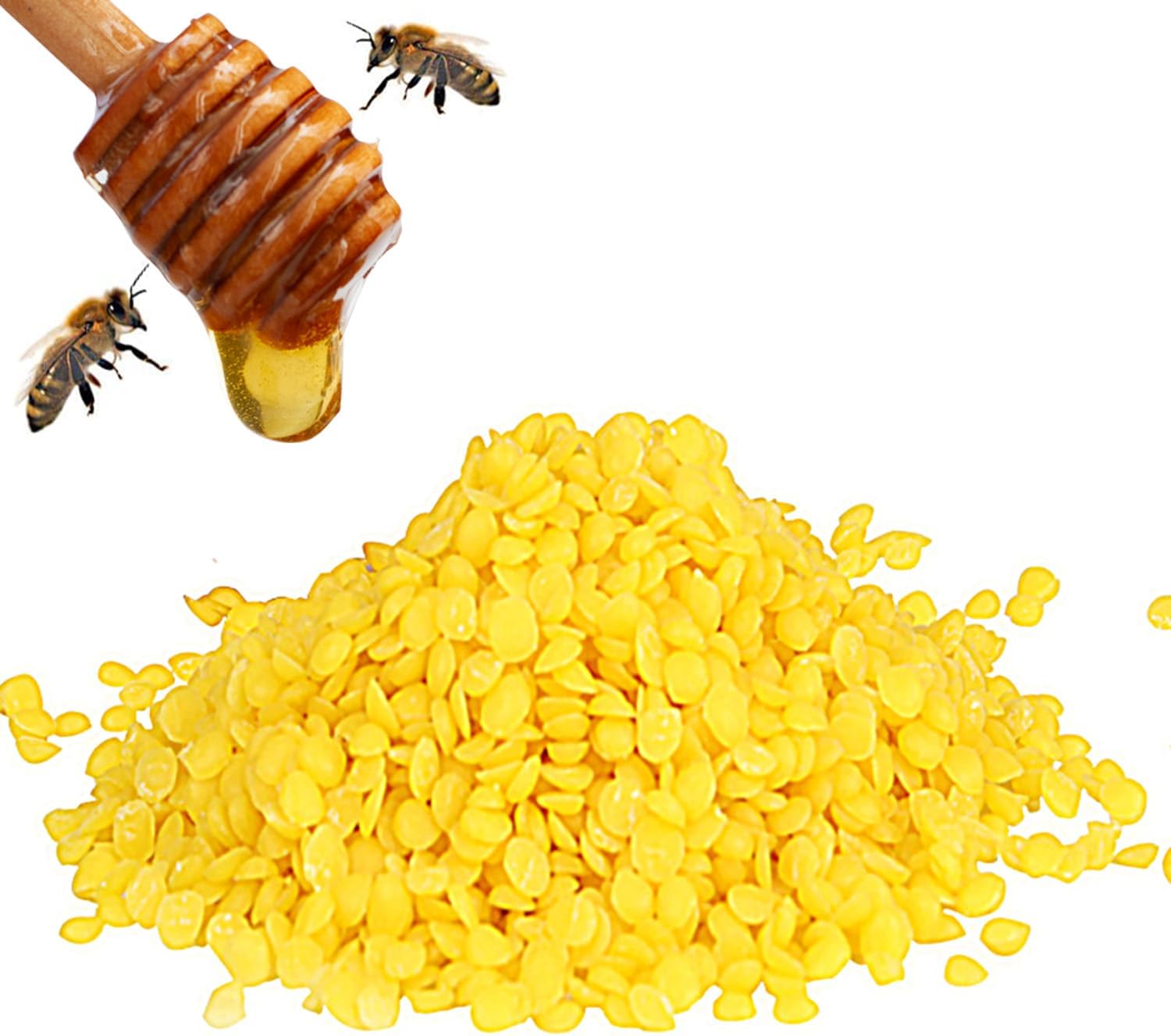 Bodyplus 1 kg Beeswax Pellets, All-Natural Beeswax Pastilles for ...