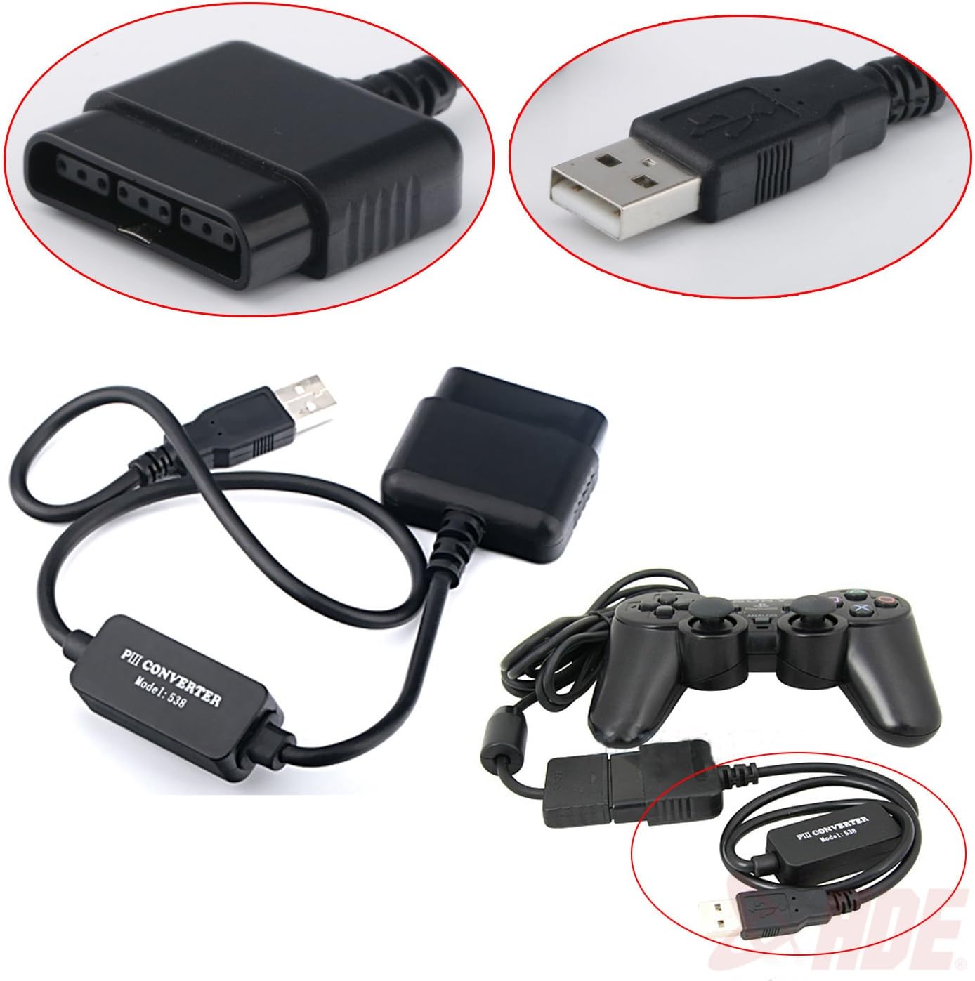 Amazon.com: Sonny PlayStattionn 2 PS2 Controller to USB Adapter ...