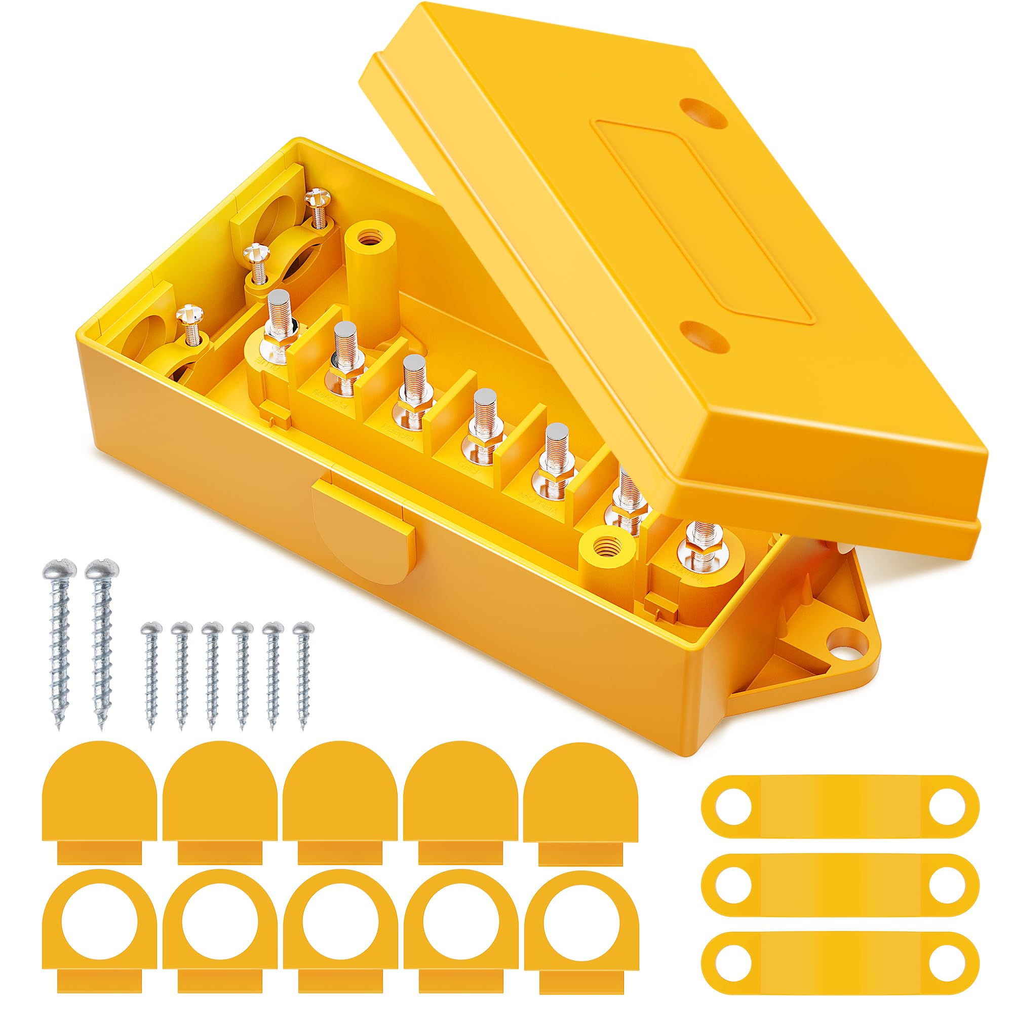 Snapklik.com : MICTUNING 7 Way Electrical Trailer Junction Box - 7 Gang ...