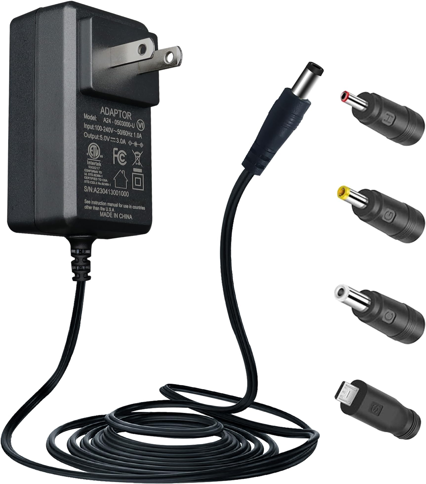 Amazon.com: ANLINK 5V 3A 20AWG Power Supply Adapter, AC to DC 5V 3000mA ...