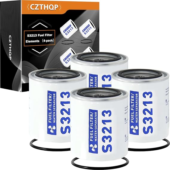 CZTHQP 4PCS S3213 Fuel Water Separator Filter Elements, Marine Fuel ...