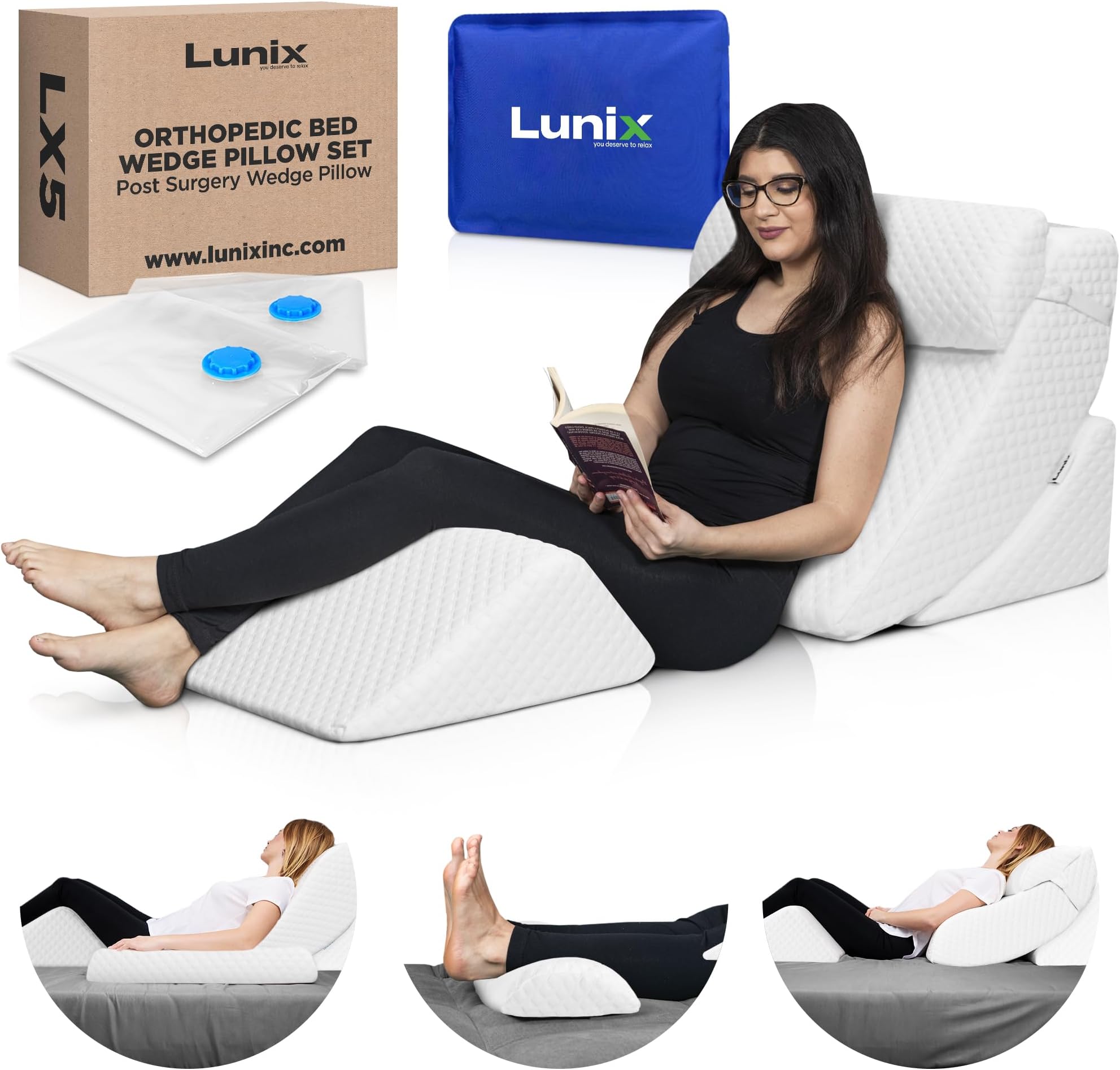 Amazon.com: Generic Adult Ergonomic Memory Foam Bed Triangle Wedge ...