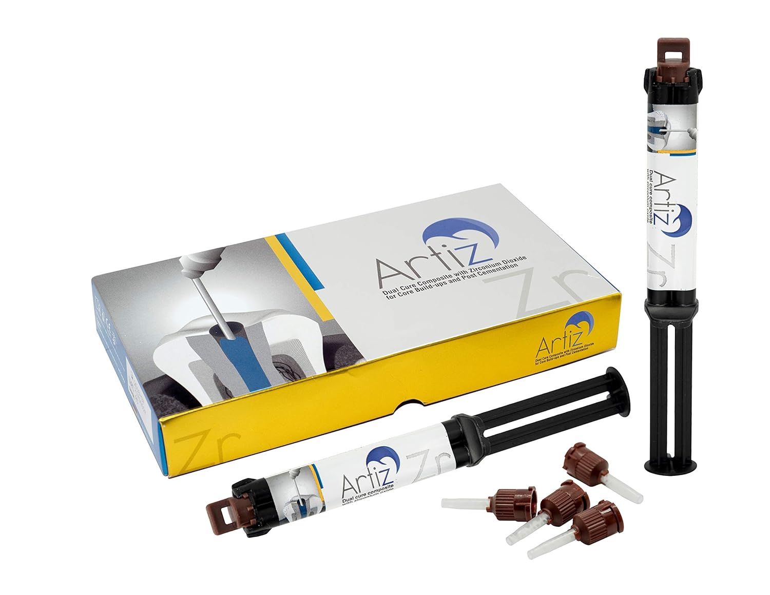 Medicept artiz dual cure core build-up material 2 x 5ml/9g automix ...