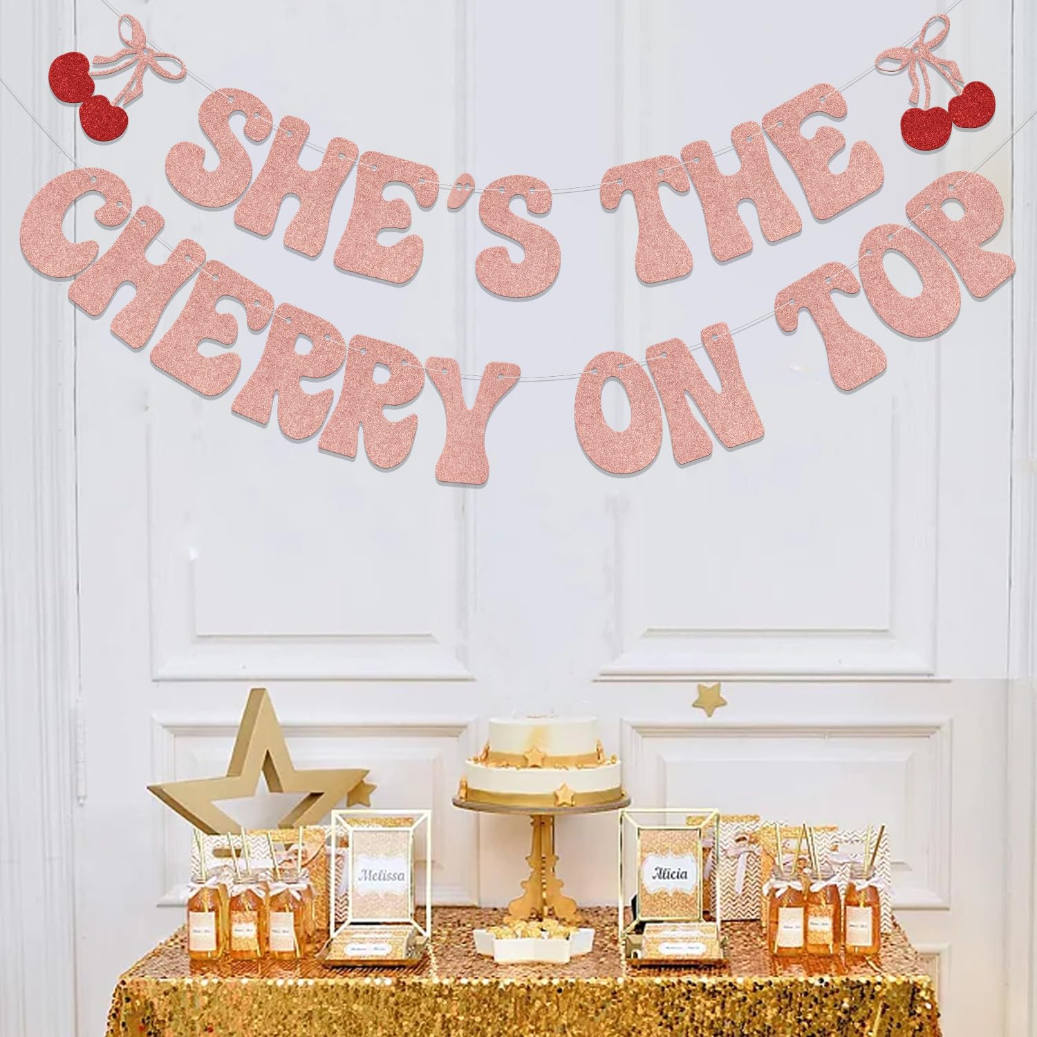 Snapklik.com : Shes The Cherry On Top Banner Cherry Birthday Party ...