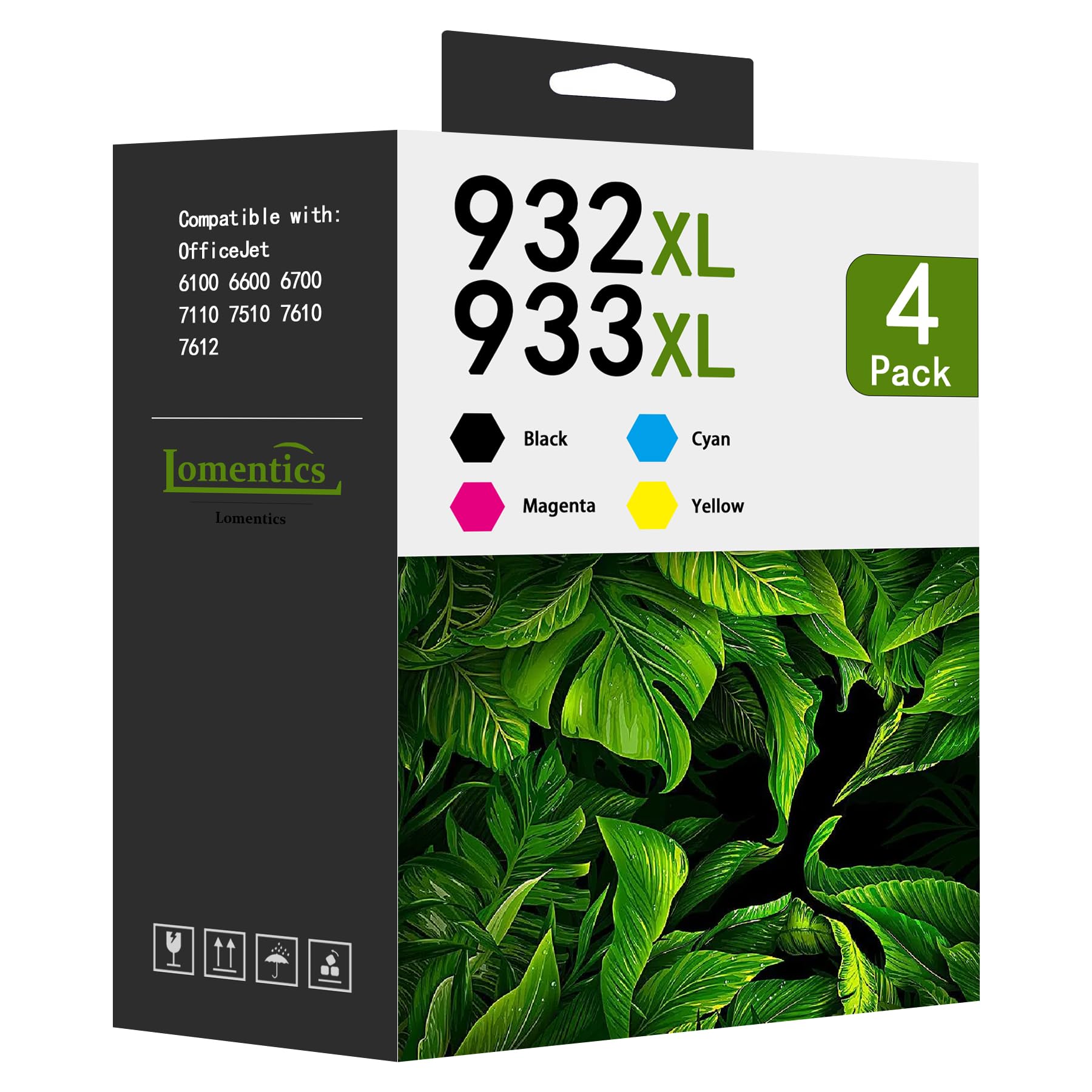 Amazon.com: 932XL 933XL Ink Cartridge Combo Pack (4 Pack,1Black/1Cyan ...