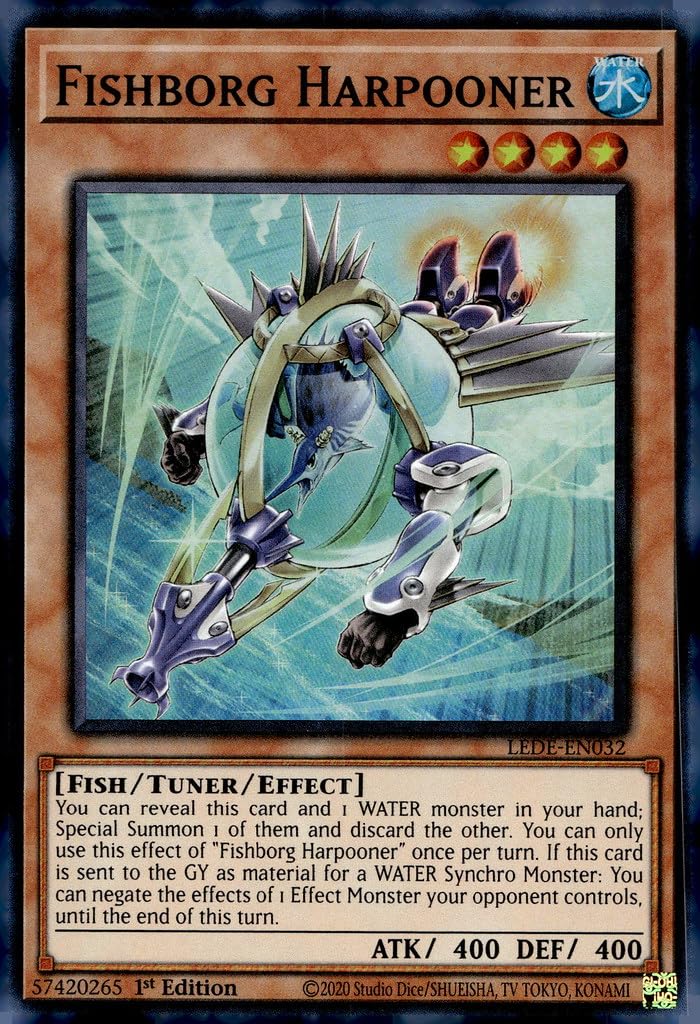 Amazon.com: YU-GI-OH! Fishborg Harpooner - LEDE-EN032 - Super Rare ...