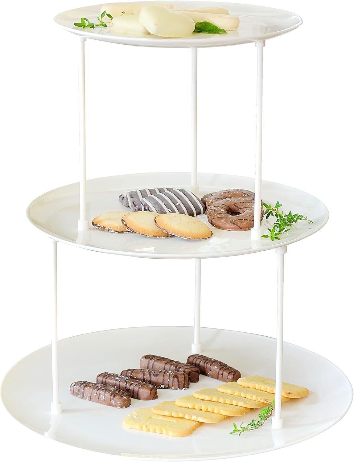 Amazon.com: Youngever 3 Tier Serving Tray, 3 Tier Cupcake Stand ...