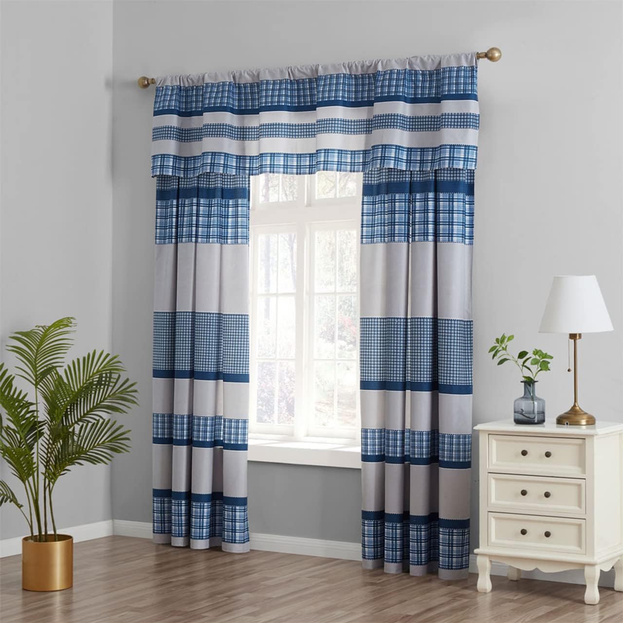 Amazon.com: Legacy Decor Besdspread Matching Curtain Drapes Set Blue ...
