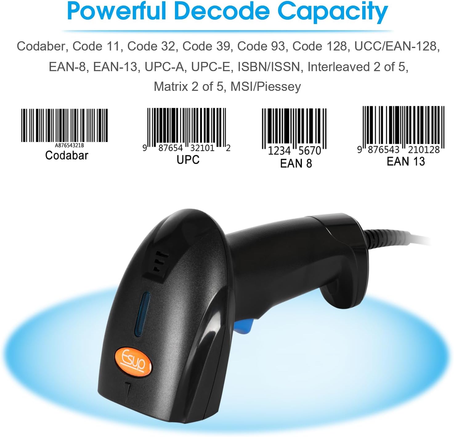 Esup Barcode Scanner with Stand USB Barcode Scanner Philippines | Ubuy