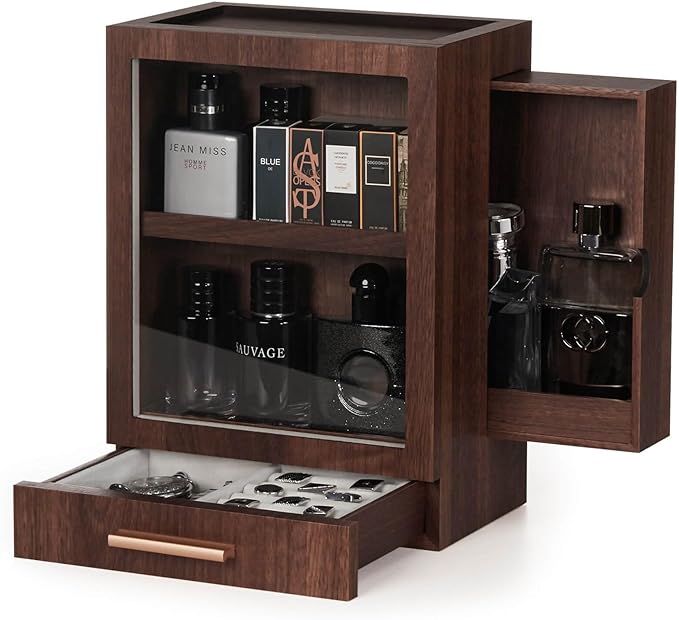 Amazon.com: Homde Cologne Storage Organizer with Drawer - Men's Cologne ...