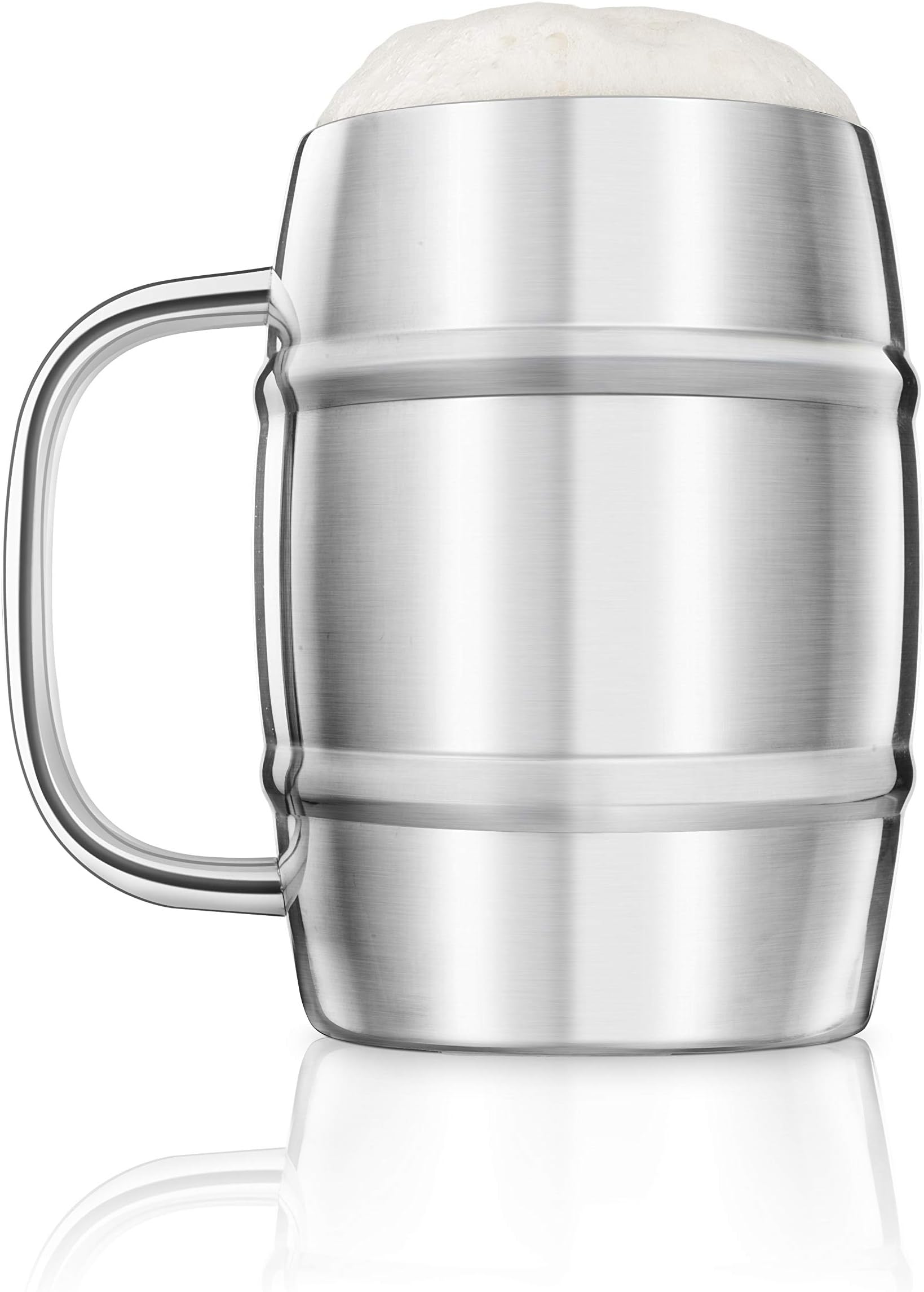 Amazon.com: Final Touch Beer Keg Mug - Double-wall Insulated Stainless ...