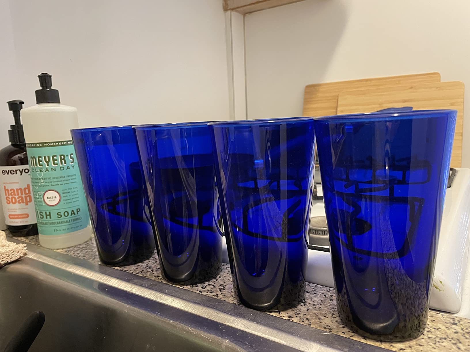 Amazon.com: 4 Pack - 17 oz. Cobalt Blue Cooler - Standard Glassware ...