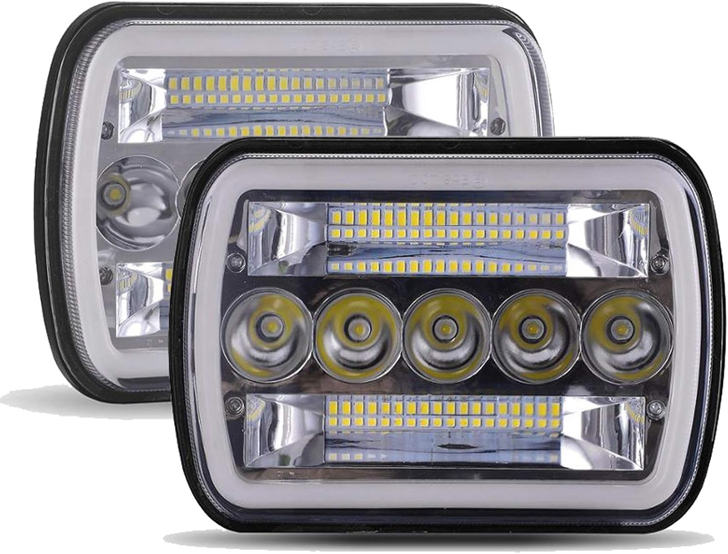 Amazon.com: ZanGe 7x6 5x7 LED Headlight High/Low Sealed Beam with Day ...
