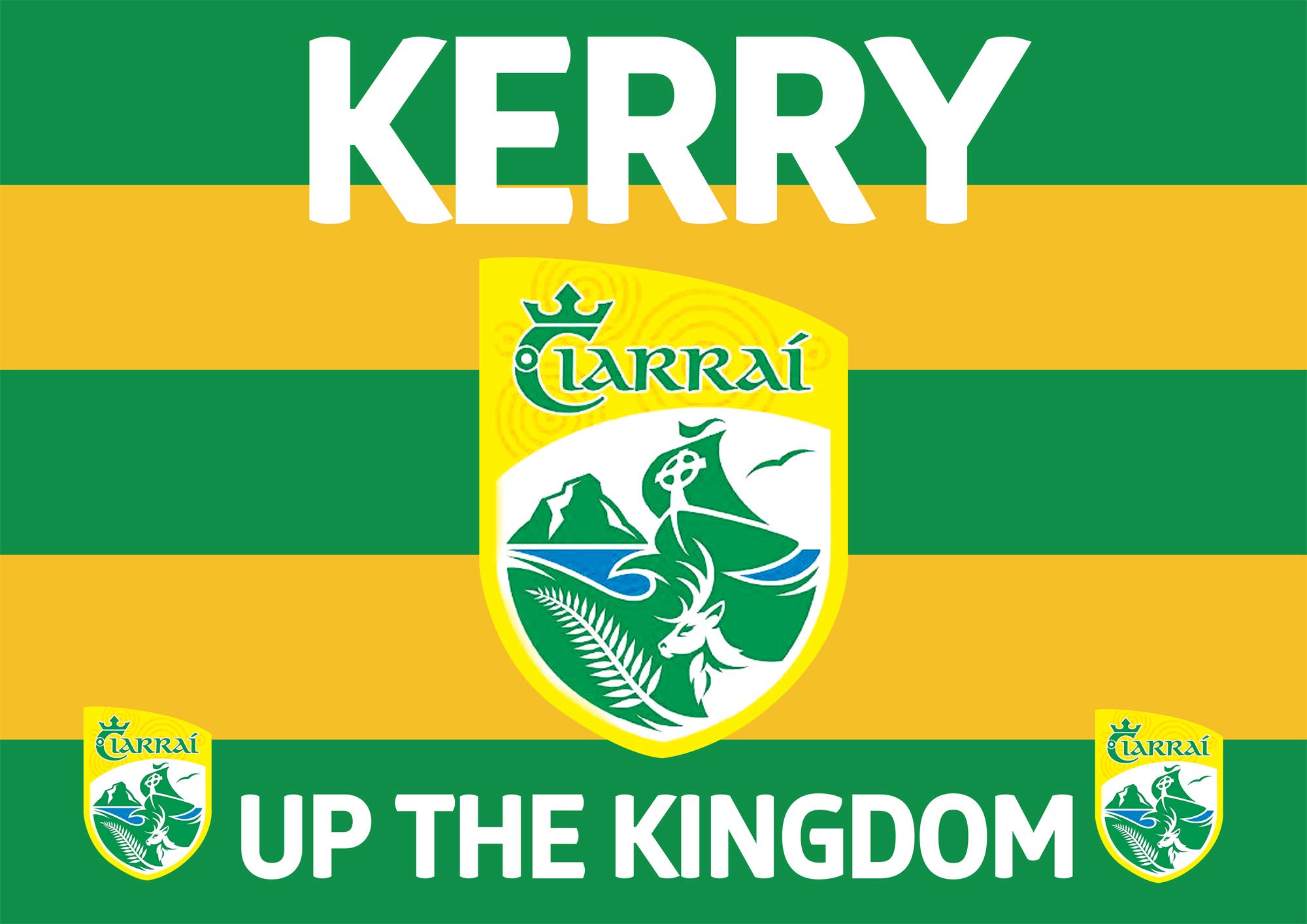 Amazon.com: A4 Poster - Kerry County Flag - UP The Kingdom - Double ...
