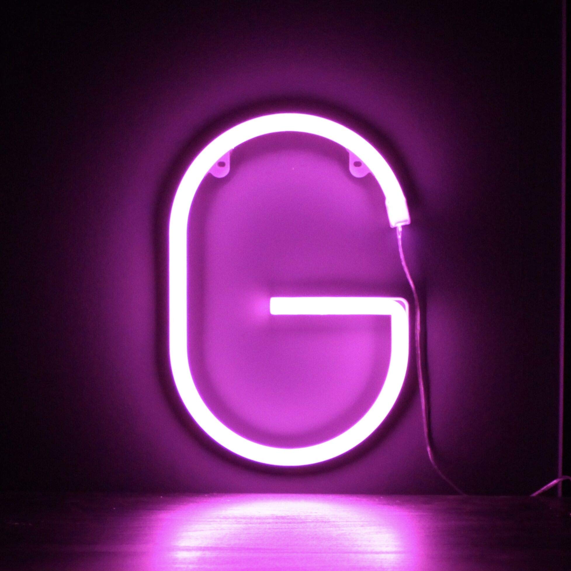 Pink Neon Alphabet Light By Smiling Faces Create A Personalised ...