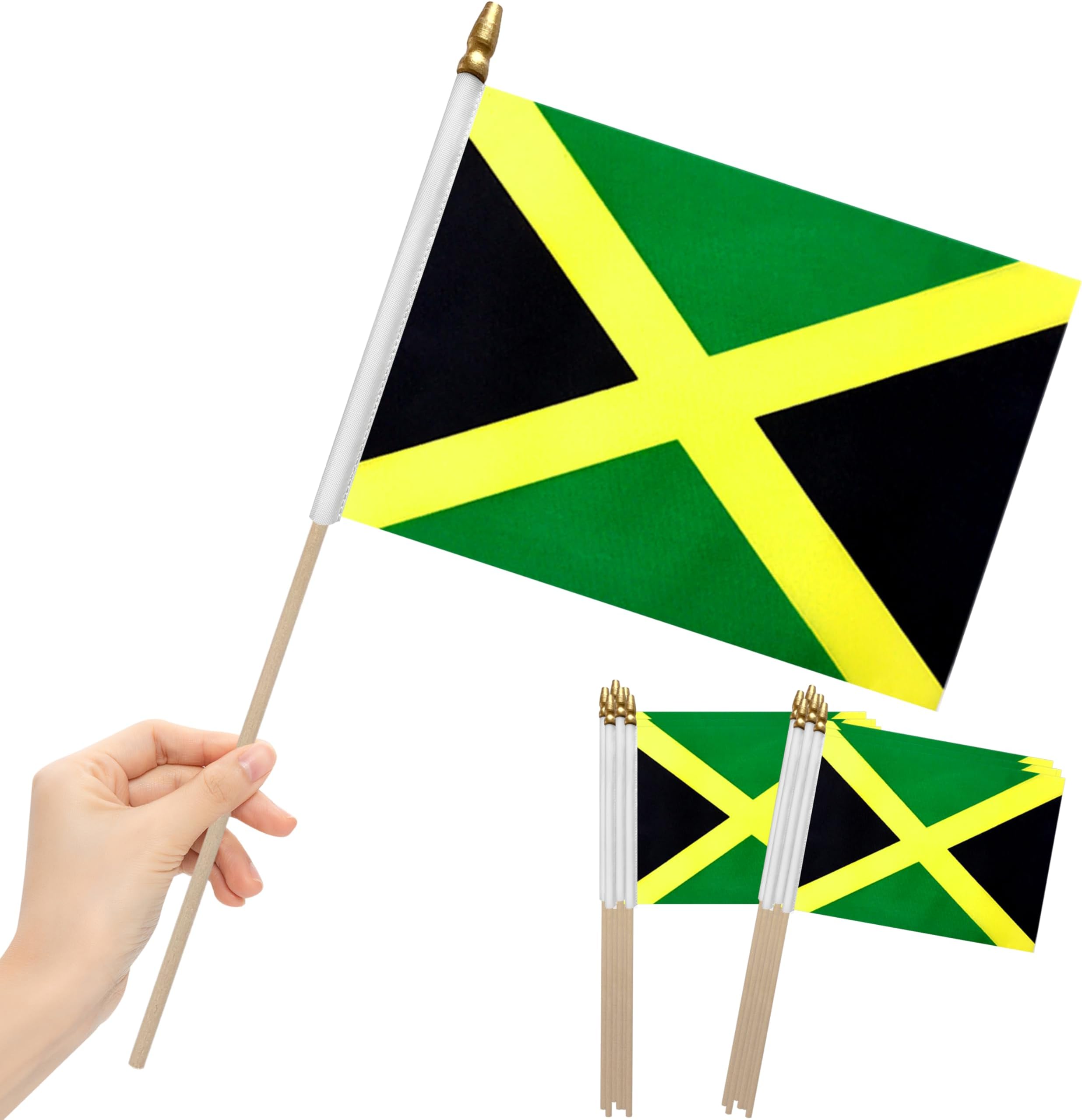 Amazon.com : LoveVC 12Pcs 8×12 Inch Jamaica Flags Small Jamaican Flag ...