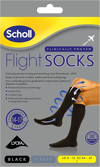Scholl Flight Socks - Clinically Proven Compression Socks for Flight ...