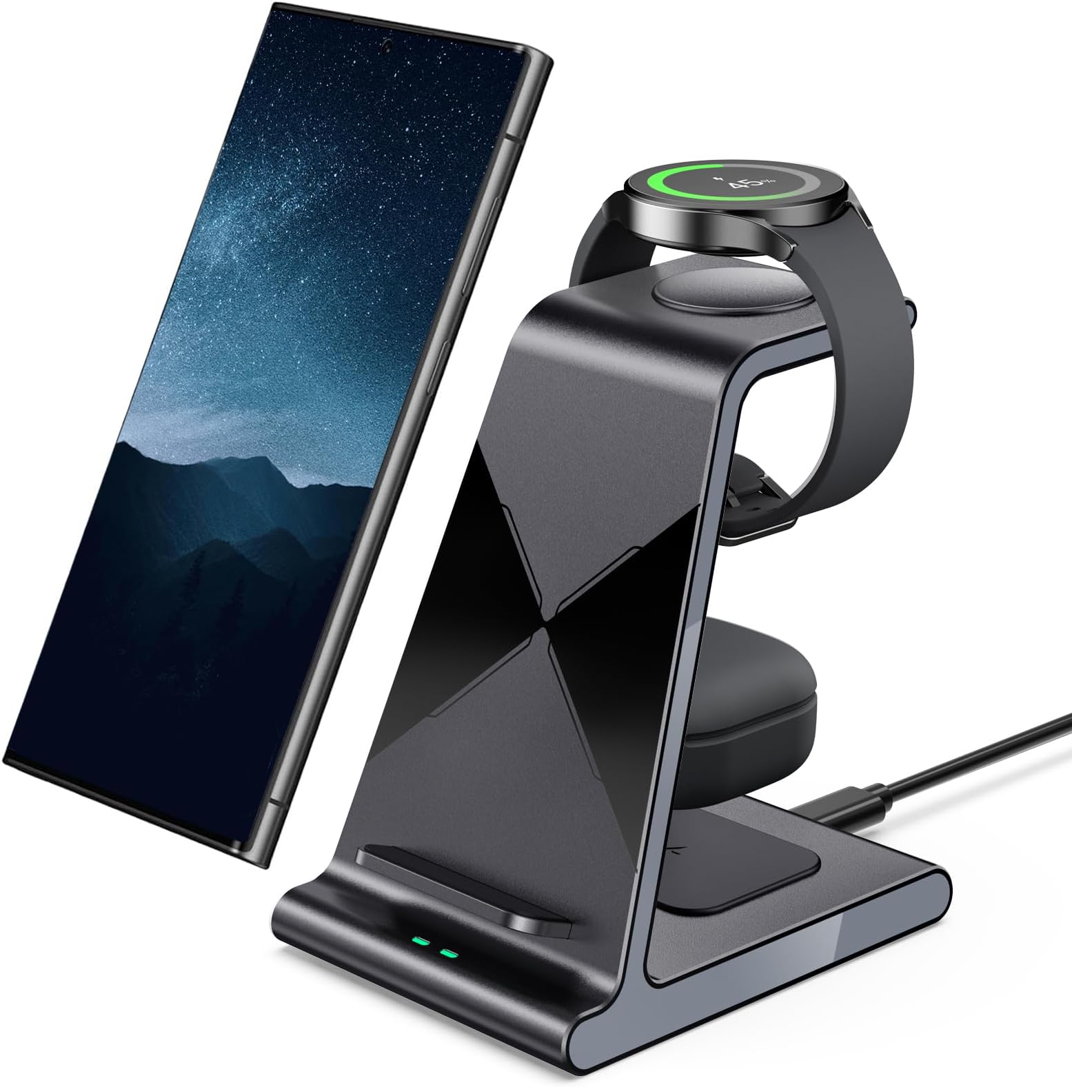 Amazon.com: Wireless Charger for Samsung, 3 in 1 Wireless Charging ...