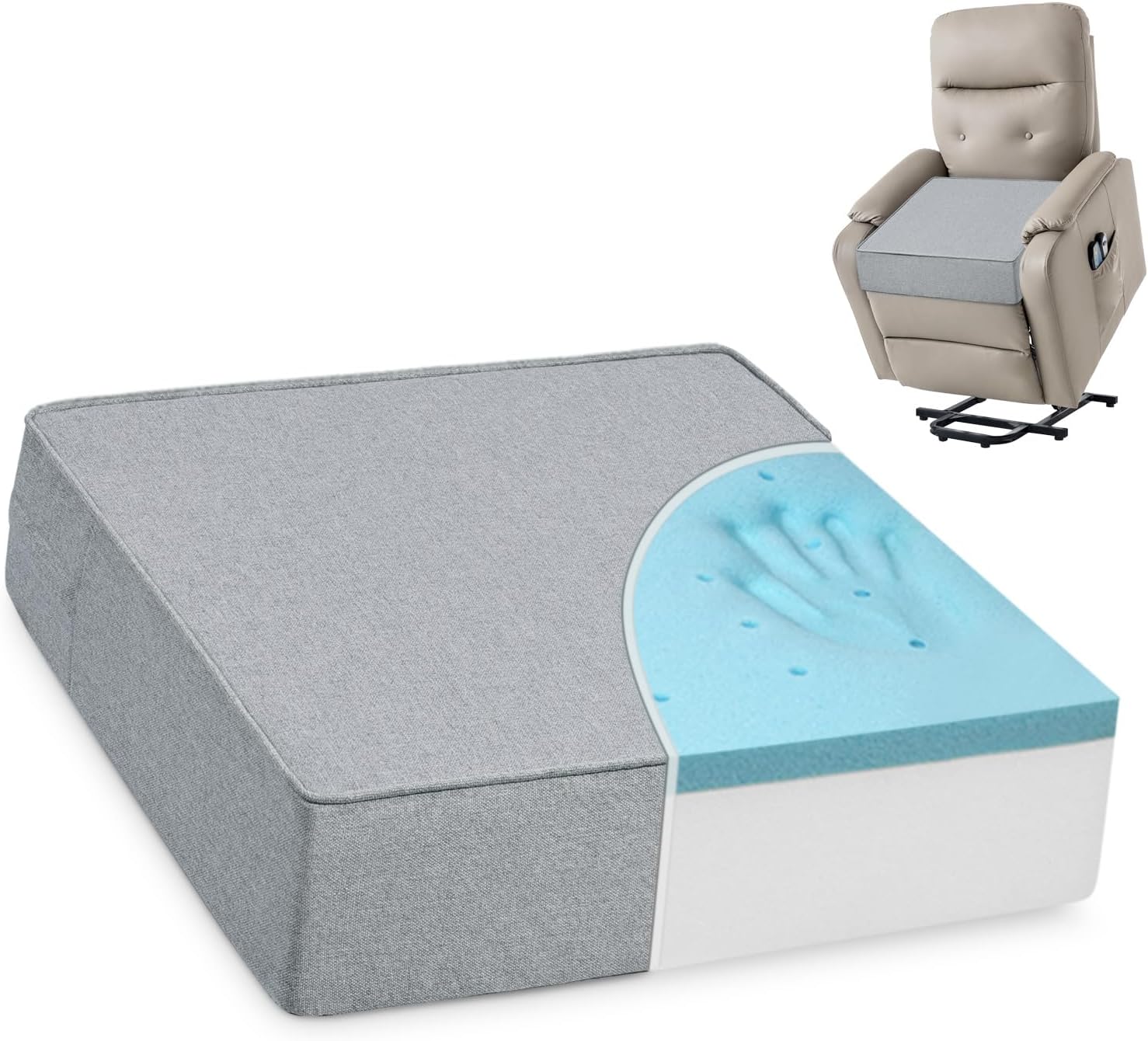 Amazon.com: Shinnwa Gel Memory Foam Recliner Cushion for Elderly, Extra ...