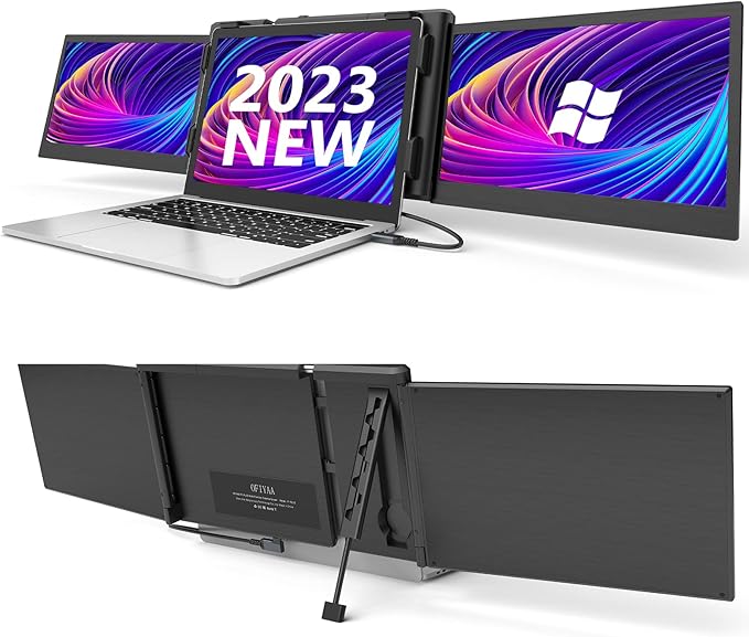 Amazon.com: Alecewey 2023 Triple Portable Monitor for Laptop Screen ...