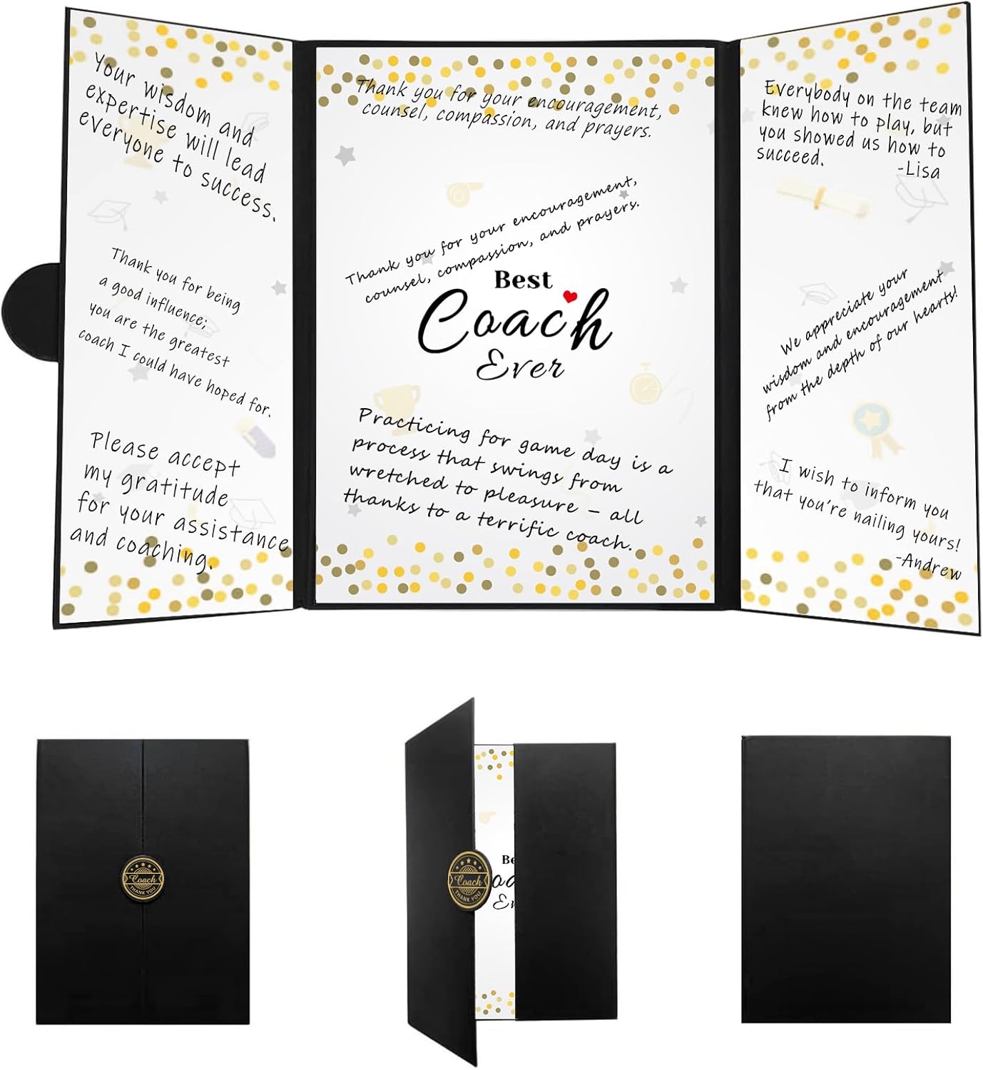 Amazon.com: Vlipoeasn Coach Gift - Thank You Card for Coach Alternative ...