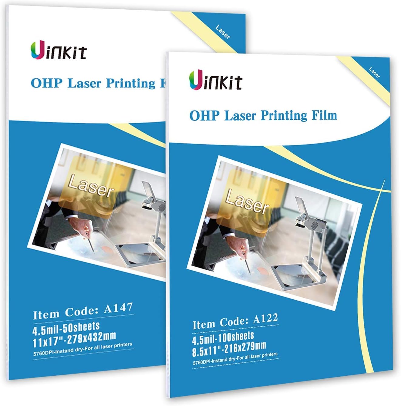 Amazon.com: Uinkit OHP Film Overhead Projector Film - 8.5x11inches ...