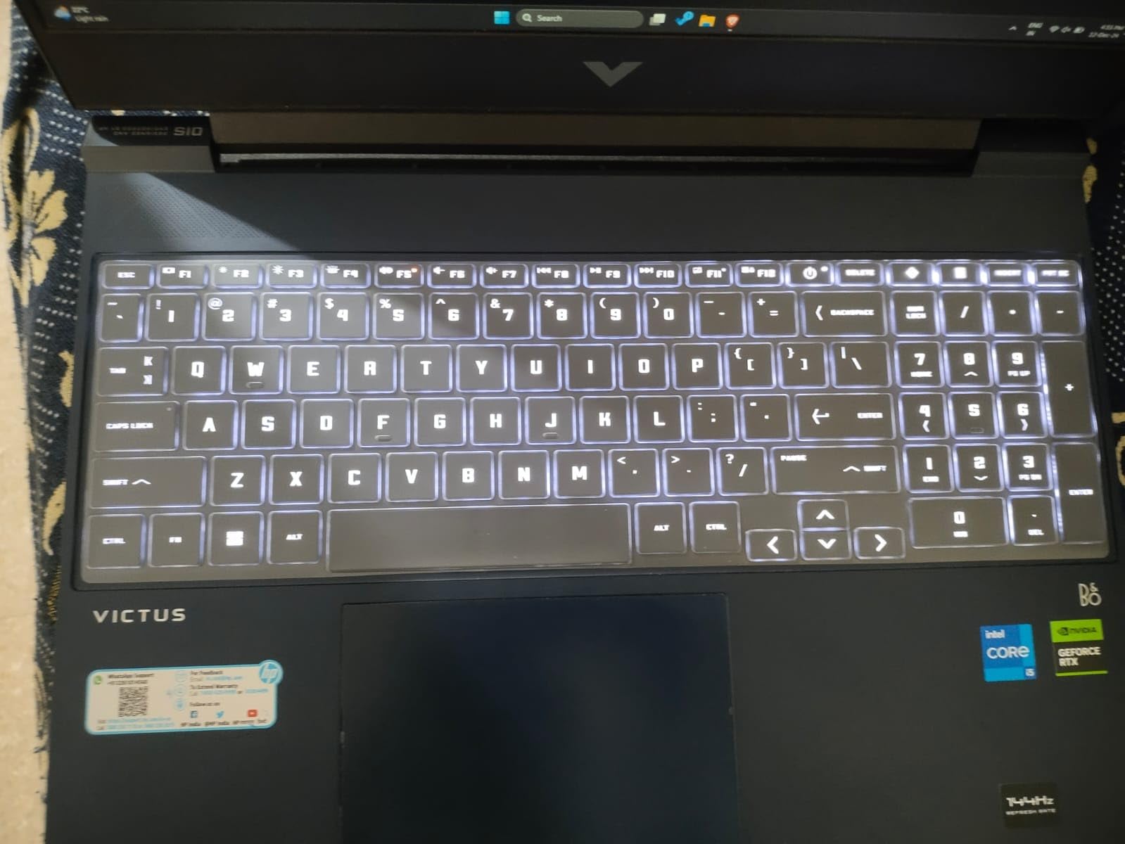 VNJ Silicone Keyboard Skin Cover for HP Victus 15 (15.6 inch) & HP ...