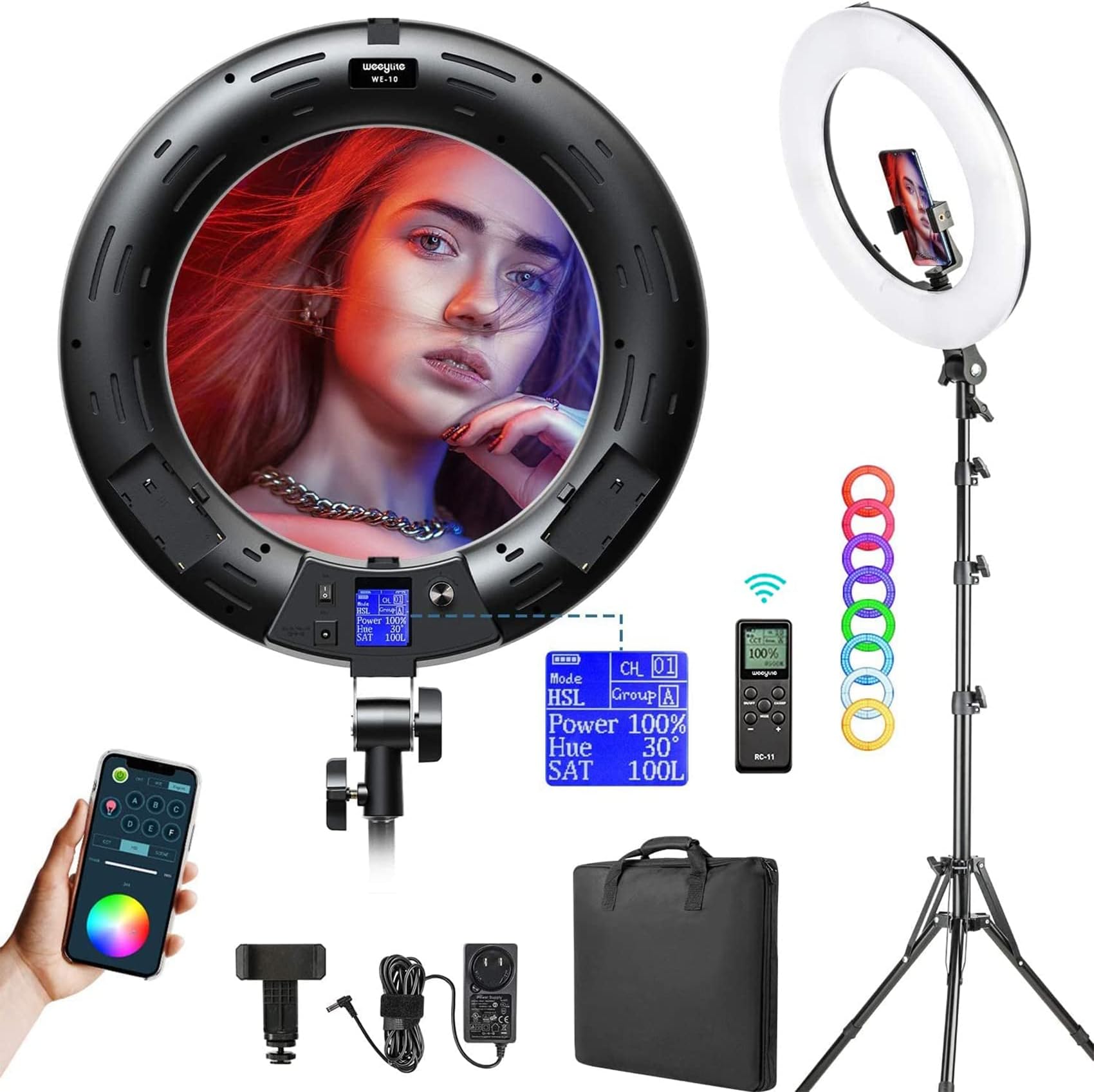 Amazon.com : NEEWER Professional Ring Light with Stand and Phone Holder ...