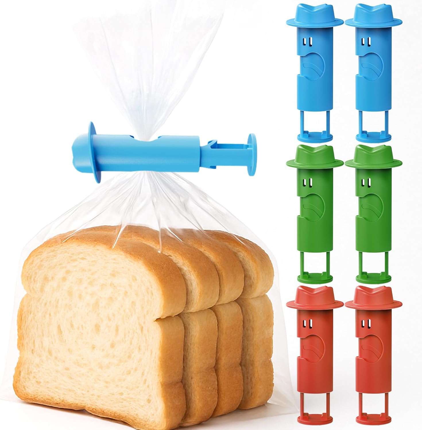 Amazon.com: Li&Zhao Bread Bag Clips for Food Storage - 6 PCS Bread ...