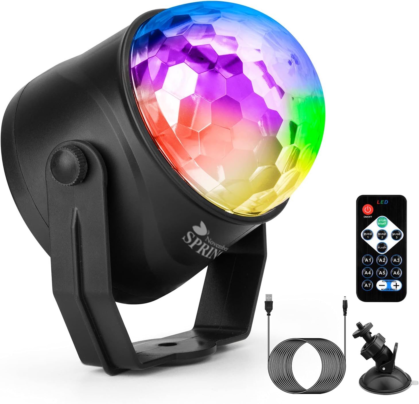 Disco Party Ball Lights, Sound Activated Party Lights with Remote ...