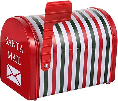 Amazon.com - Angoily Mailbox Shape Christmas Empty Tin Containers ...