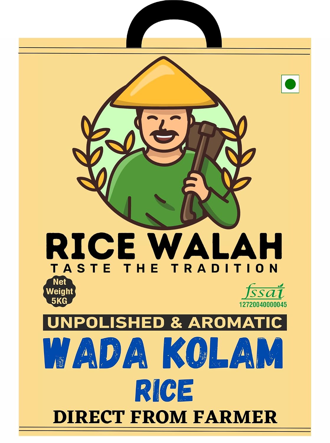 RICE WALAH Wada Kolam Rice|5Kg Bag|Aged Rice|Traditionally Milled ...