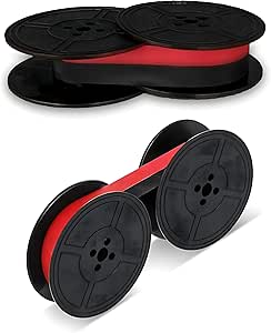 2 Pairs Universal Typewriter Ribbon, Black And Red Ink Ribbon Twin ...