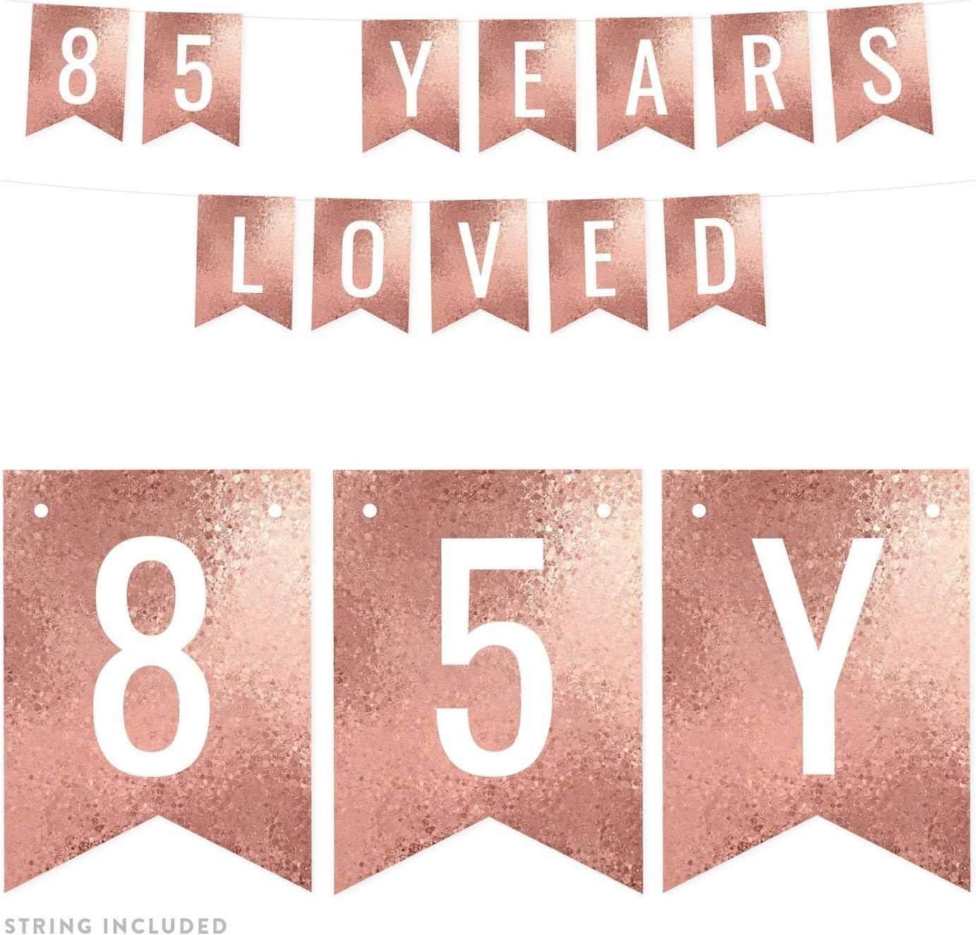 Amazon.com: Andaz Press Rose Gold Glitter Mosaic Birthday Party Banner ...