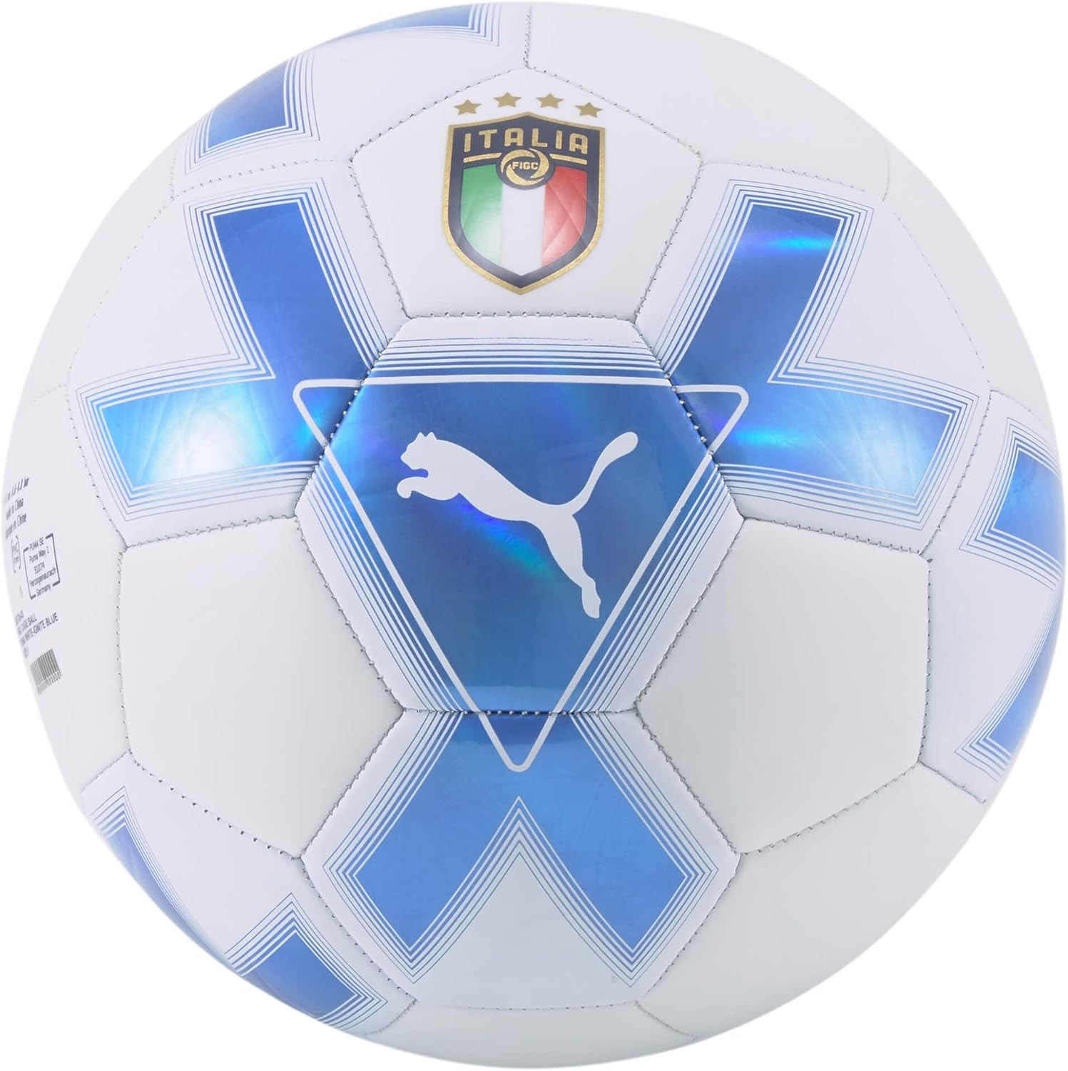 PUMA Unisex Balls Pallone da Calcio Cage Italia 5 White Ignite Blue ...