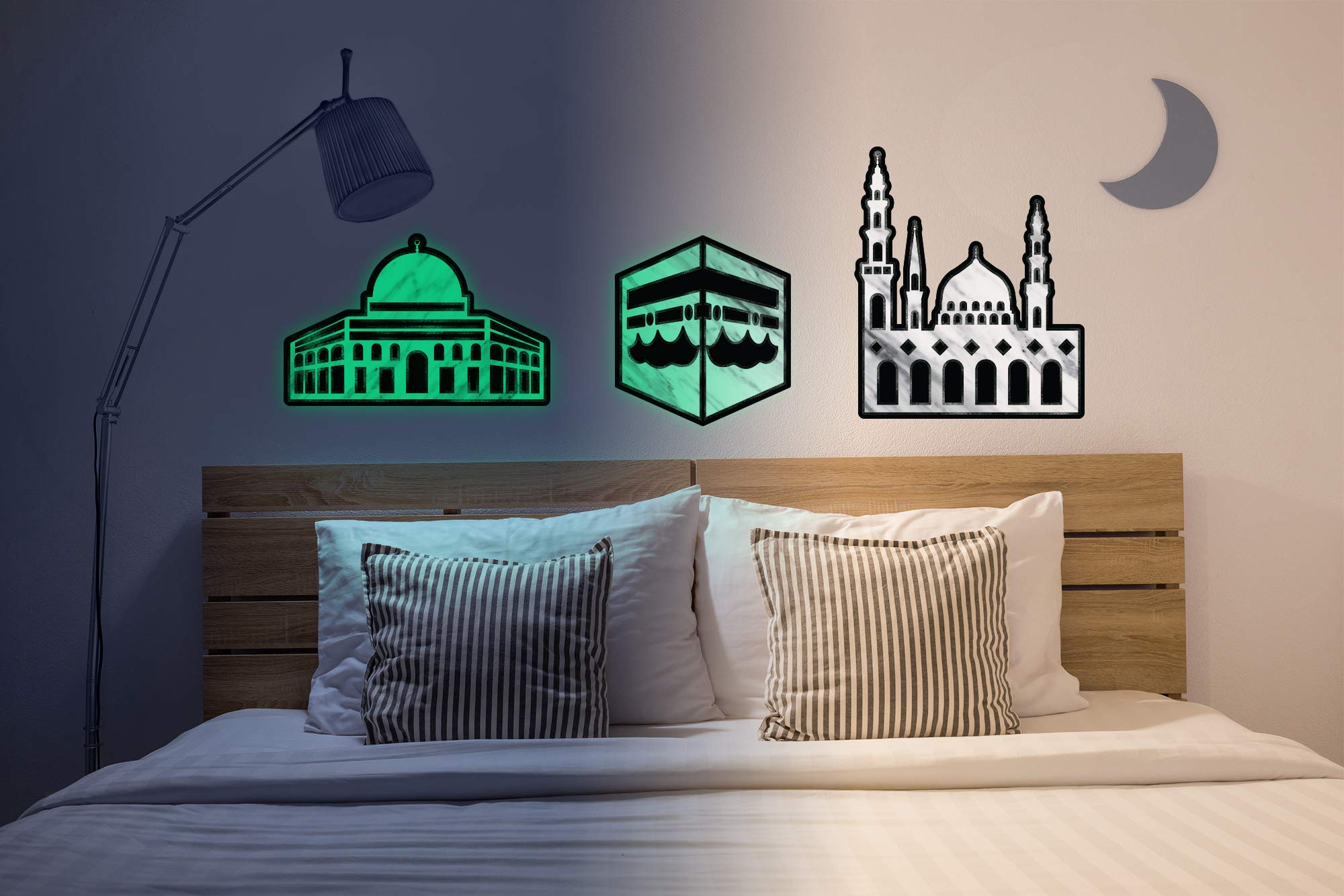 Glownoor Islamic Wall Art Decal Vinyl Stickers Kaaba Mecca Madina ...