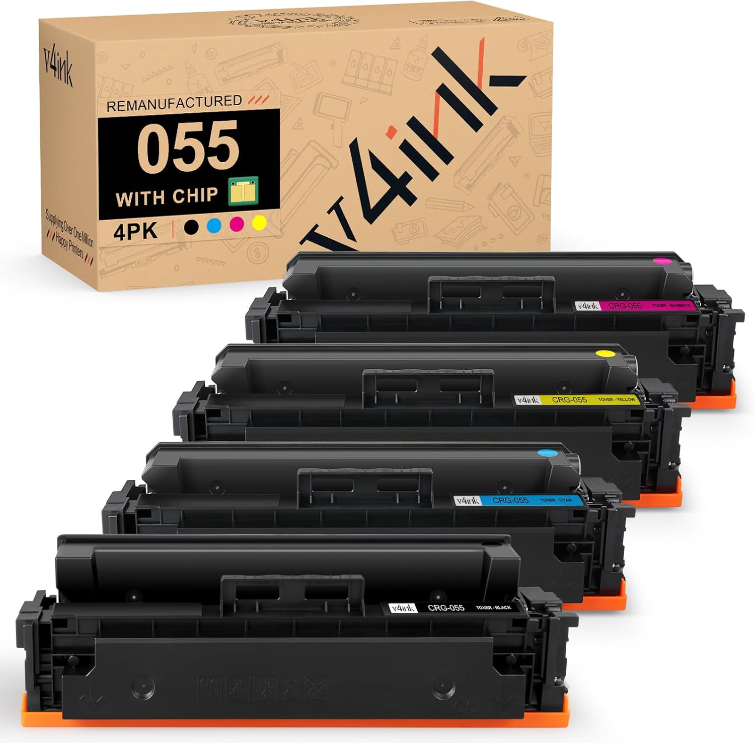 Amazon.co.jp: v4ink 055 トナーカートリッジ (チップ付き) Canon 055 CRG-055用 Canon ...