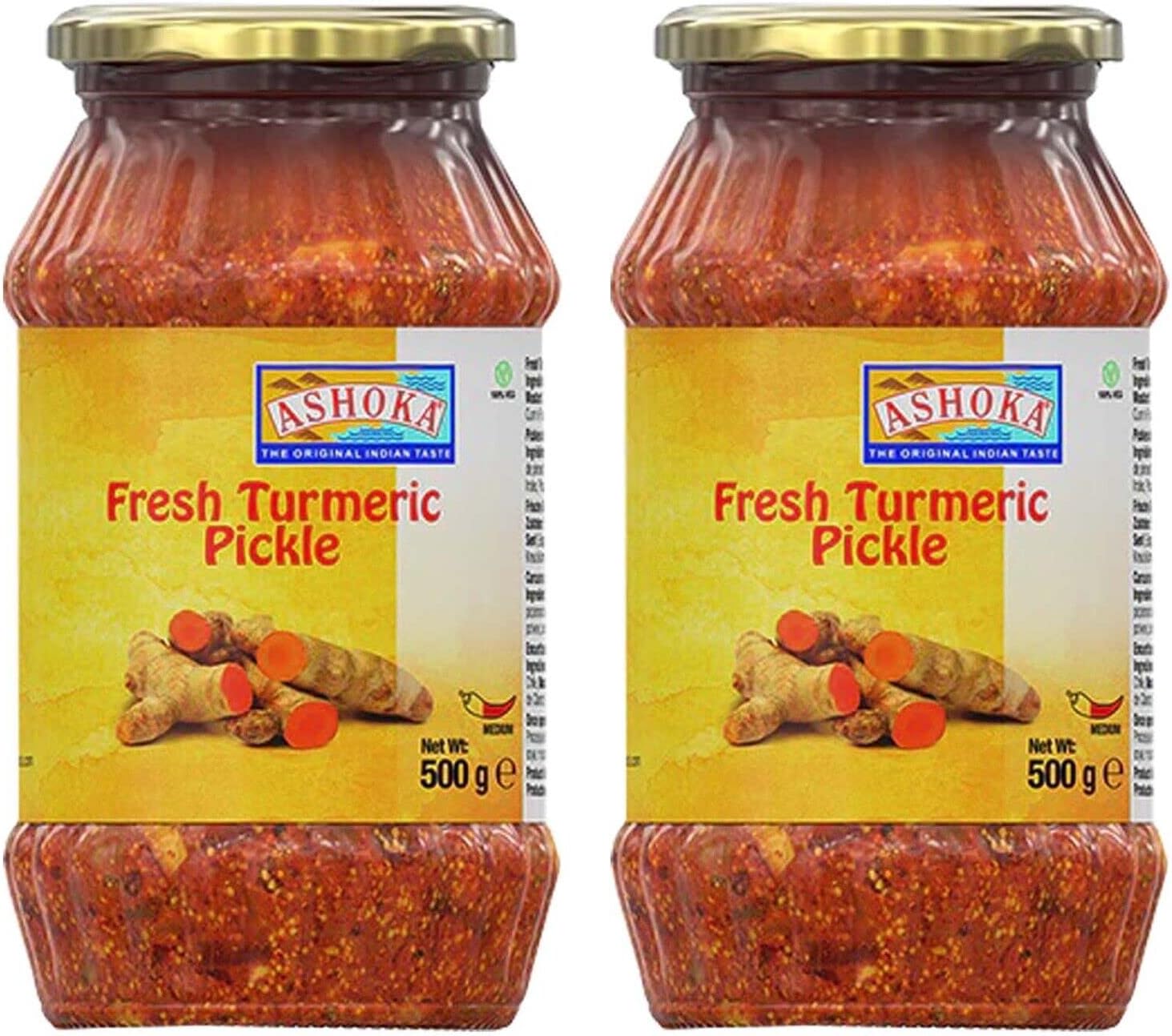 Ashoka Fresh Turmeric Pickle 500g (Pack of 2) - Perfect as a Side ...