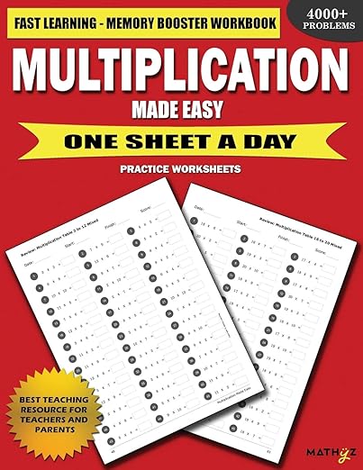 Multiplication Made Easy: Fast Learning - Memory Booster Workbook One ...