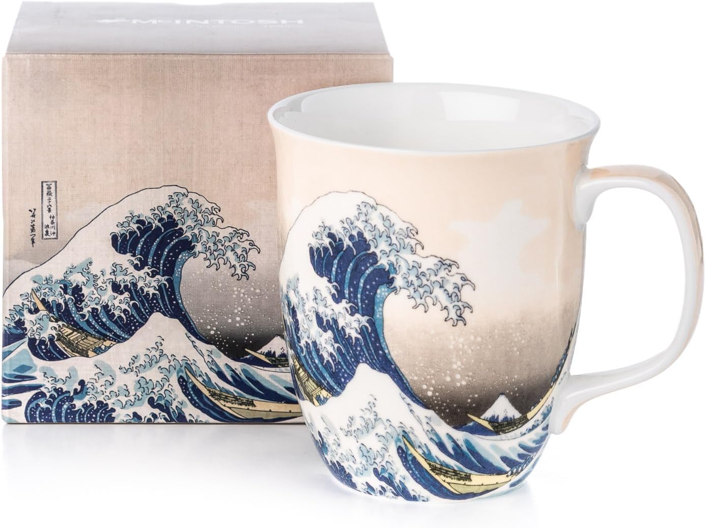 Amazon.com | McIntosh Hokusai The Great Wave Fine Bone China Java Mug ...
