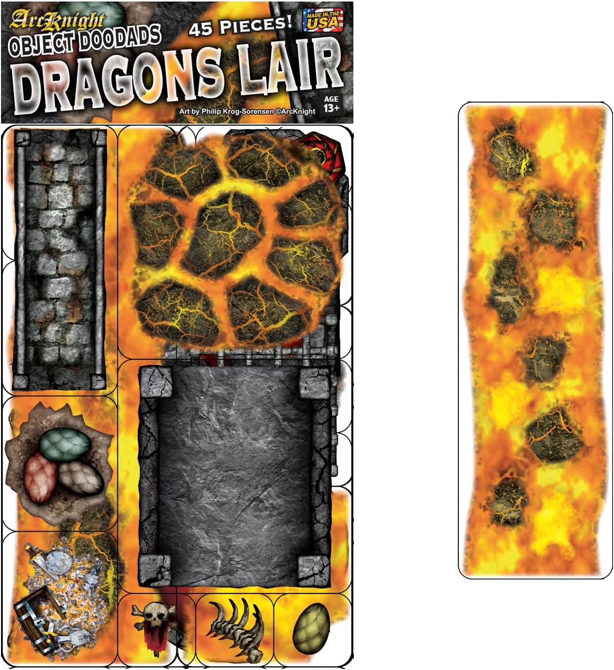 Amazon.com: Dragon’s Lair - 24pc Double-Sided Lair & Terrain Pieces for ...