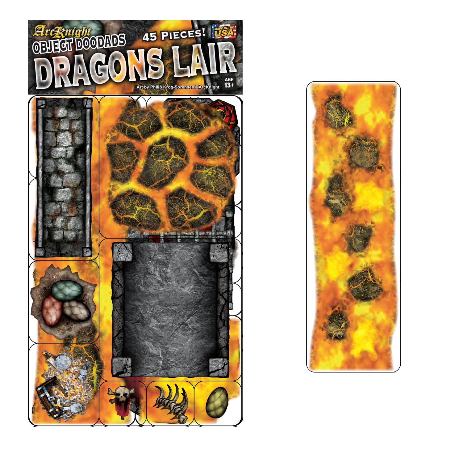 Amazon.com: Dragon’s Lair - 24pc Double-Sided Lair & Terrain Pieces for ...