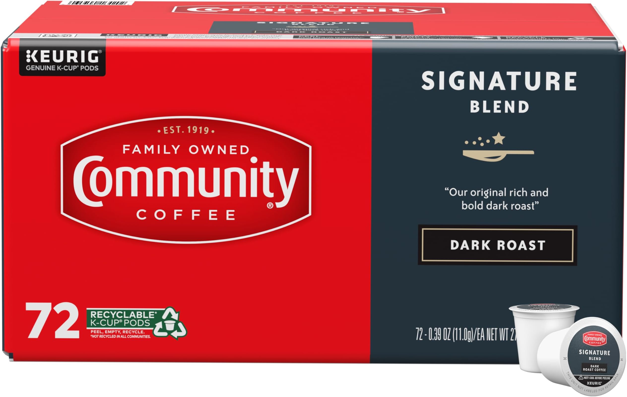 Amazon.com : Community Coffee French Roast Dark Roast Ground 12 oz 3 ct ...