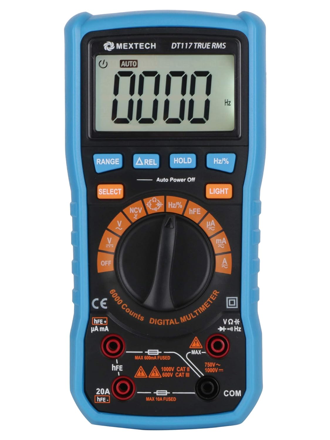 MEXTECH DT117 3¾ Digit TRUE RMS DIGITAL MULTIMETER 6000 Counts : Amazon ...