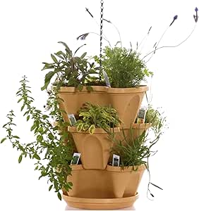Amazon.com : Natures Distributing 3 Tier Stacking Planter-Flower, Herb ...