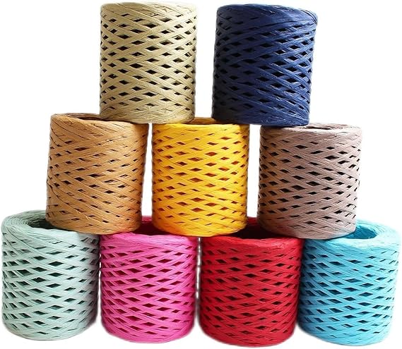 Amazon.com: GZXUNFA 984 Ft Raffia Paper Ribbon for Gift Wrapping Ribbon ...