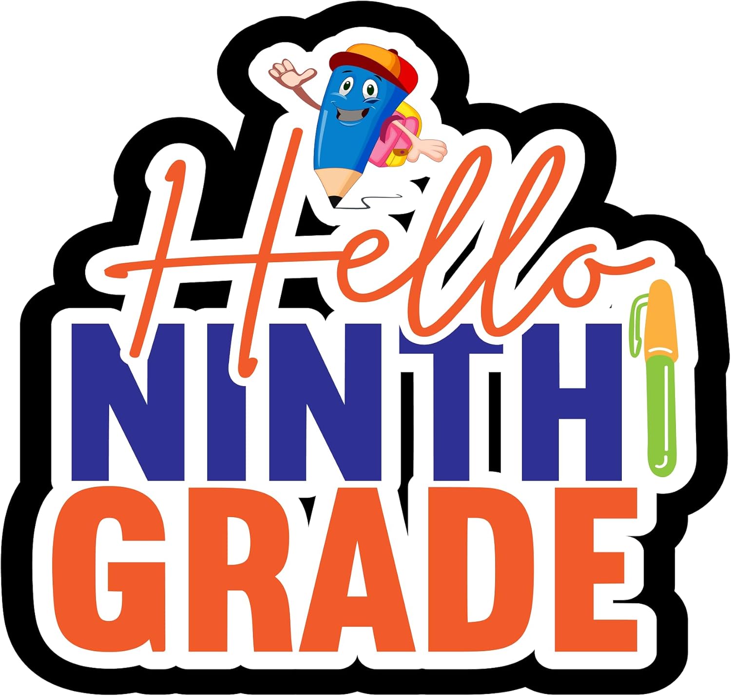 Amazon.com - Inspirational Quote "Hello Ninth Grade" Motivational ...